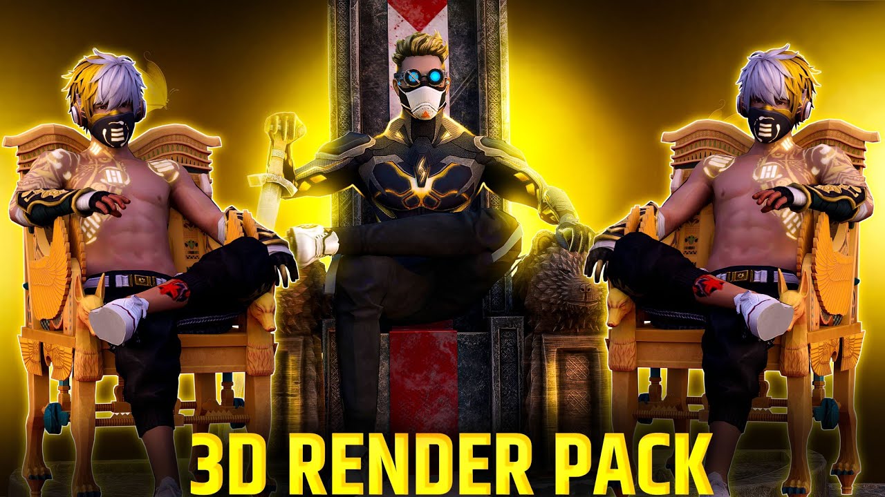 🟢FREE FIRE TOP 20+ 3D RENDER PACK || FREE FIRE NEW RENDER PACK # ...