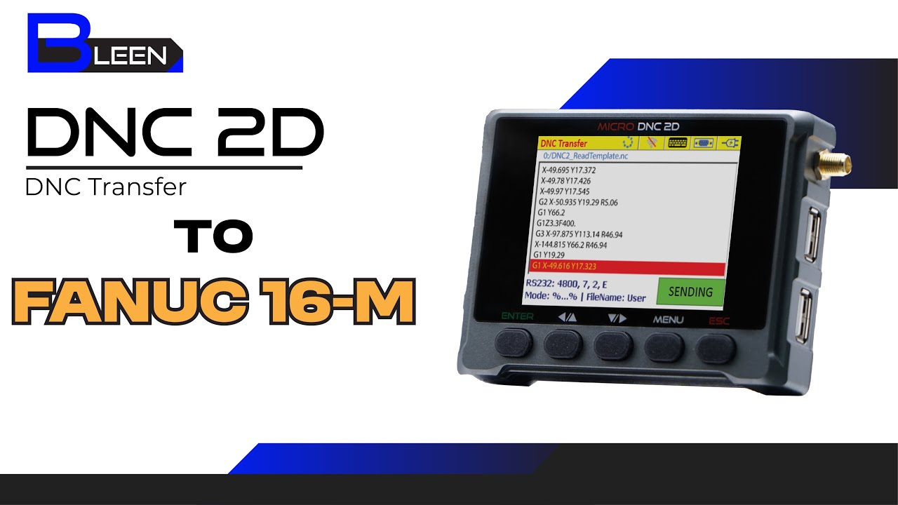 Micro DNC 2D, DNC Transfer to Fanuc 16-M. #cnc , #cncmachine, #dnc2d - YouTube