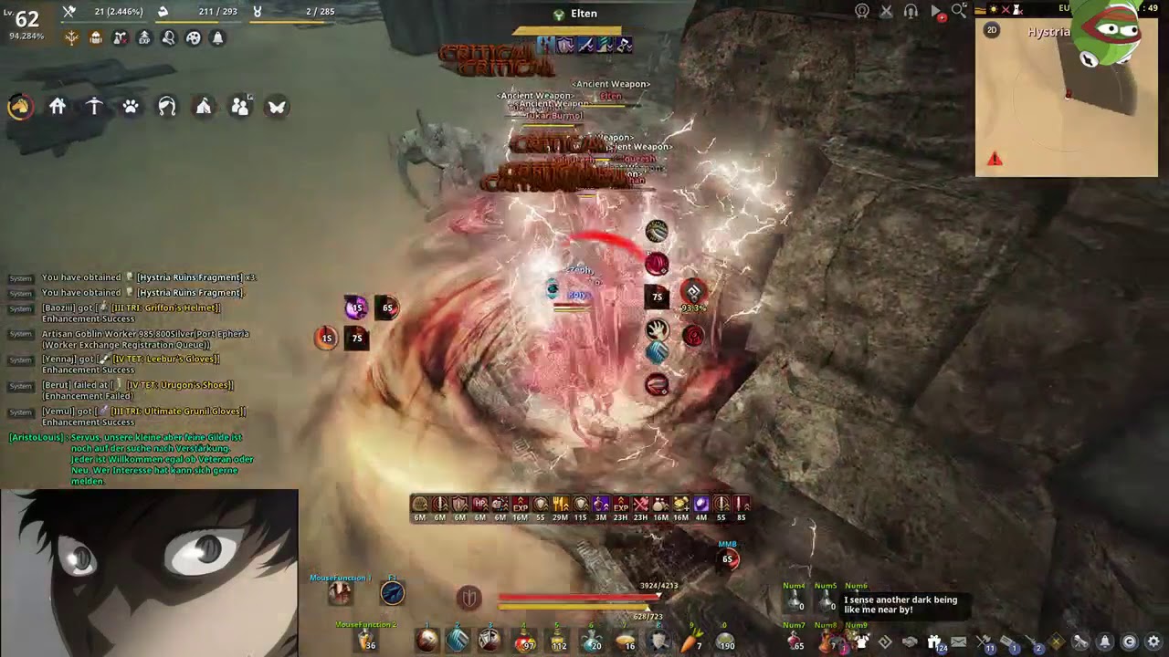 BDO Hystria Warrior - 5 Elten Main Rotation - YouTube