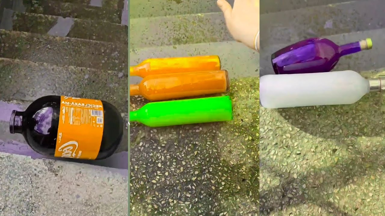 Breaking Glass Bottle 🍾⚡🔥Crushing Crunchy And Soft thing ! - YouTube