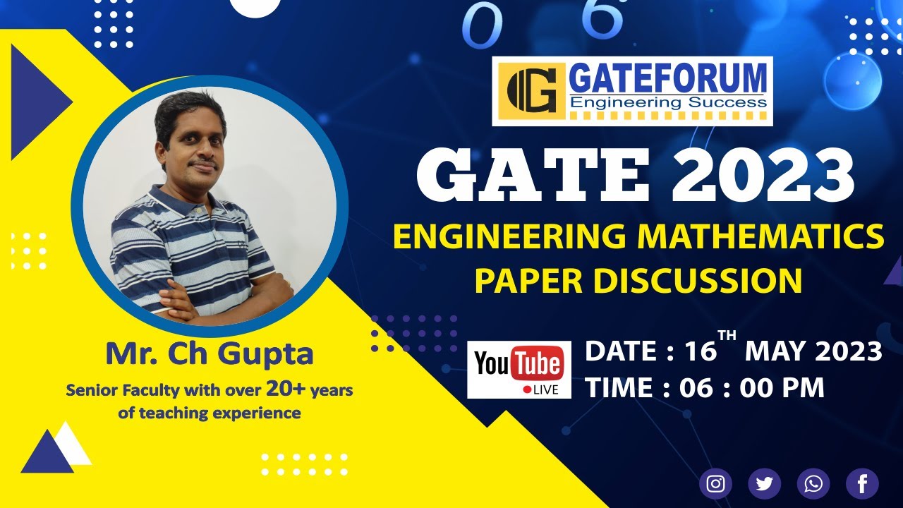 Engineering Mathematics GATE 2023 Solution GATE Maths Answer Key engineering-mathematics-gate-2023-solution-gate-maths-answer-key