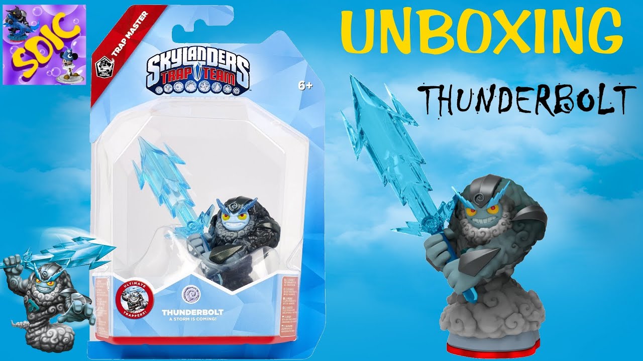 UNBOXING + GAMEPLAY ingame Skylanders Trap Team TRAP MASTER THUNDERBOLT ...