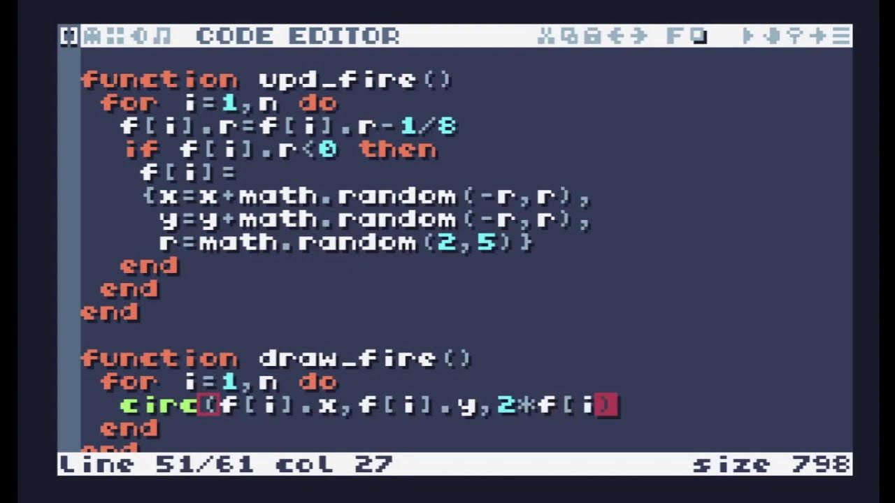 TIC-80 Beginner Tutorial #7 - Fire Ball - YouTube