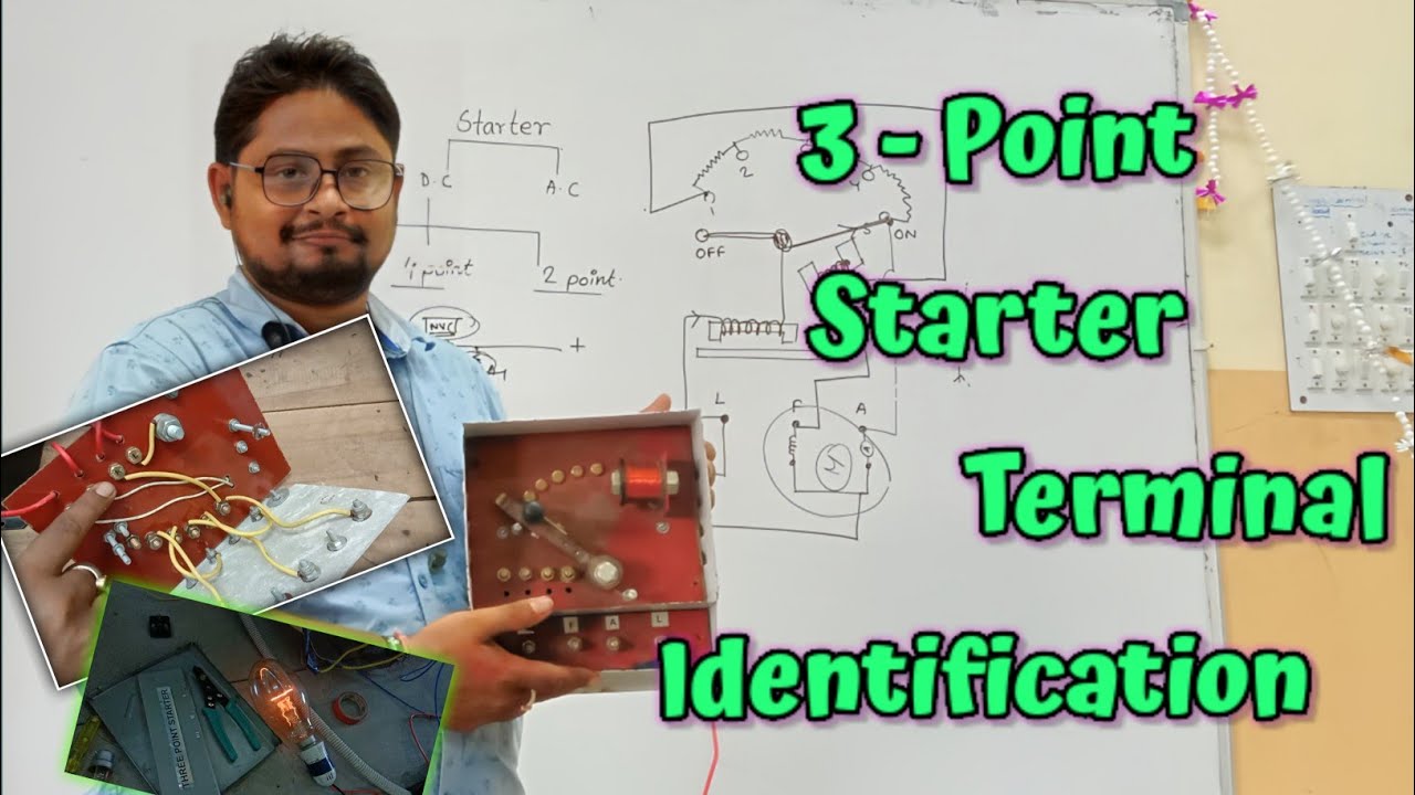 DC 3 POINT STARTER DIFFERENT PARTS | THREE POINT STARTER TERMINAL ...