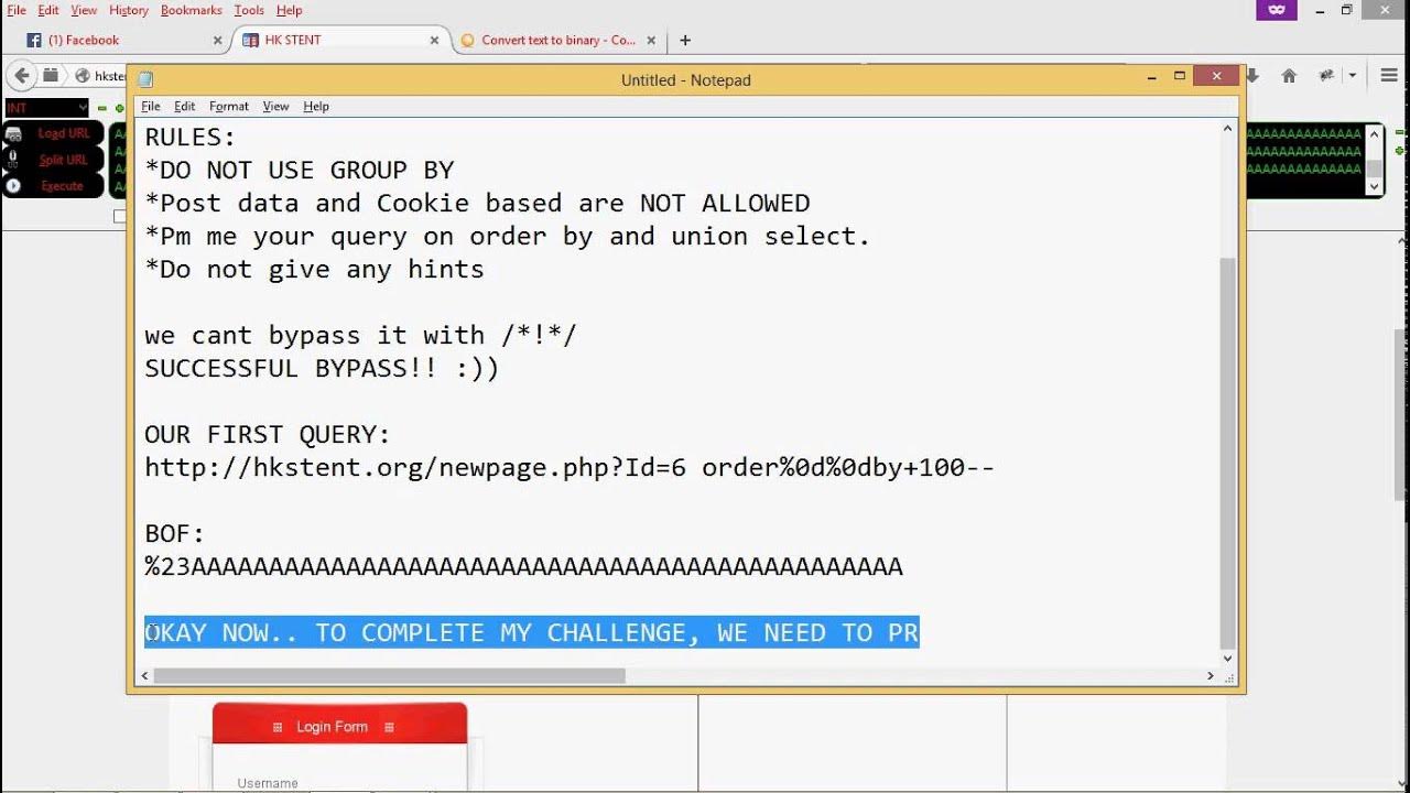 SQL Injection - WAF bypass with Buffer Overflow - By Solus - YouTube