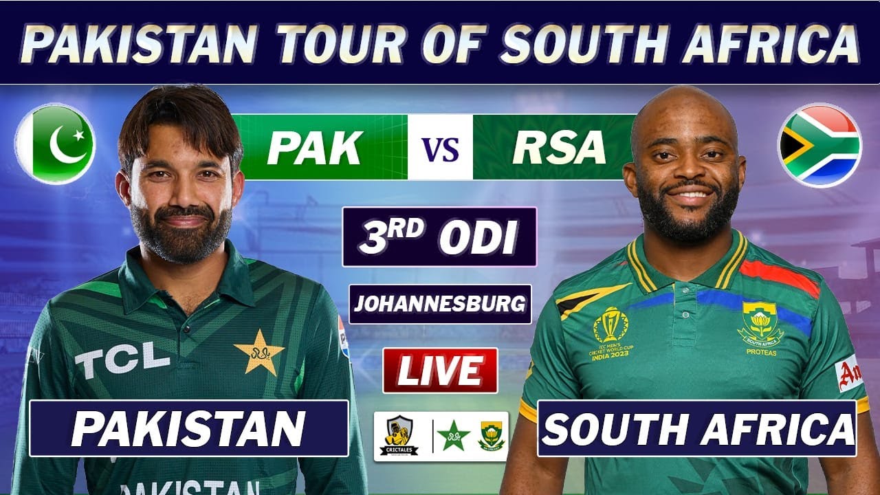 PAKISTAN vs SOUTH AFRICA 3rd ODI Match LIVE COMMENTARY | PAK vs SA ODI ...