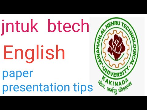 jntuk btech English paper presentation tips - YouTube