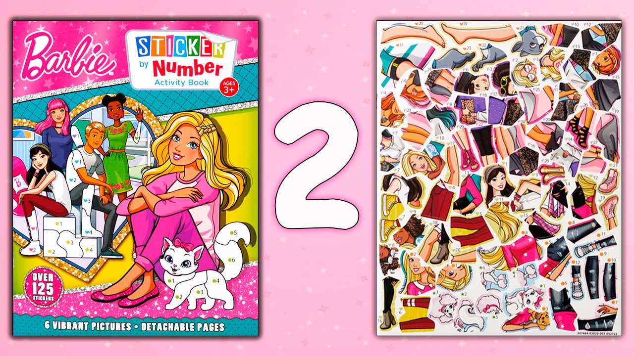 BARBIE COLORING AND ACTIVITY BOOK | BARBIE STICKER PUZZLE BOOK - YouTube