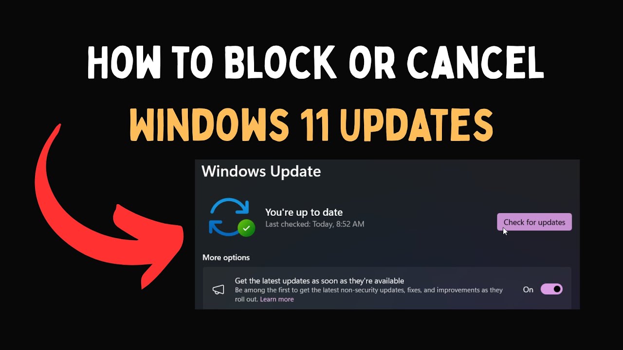 How to Block or Cancel Windows 11 Updates - YouTube