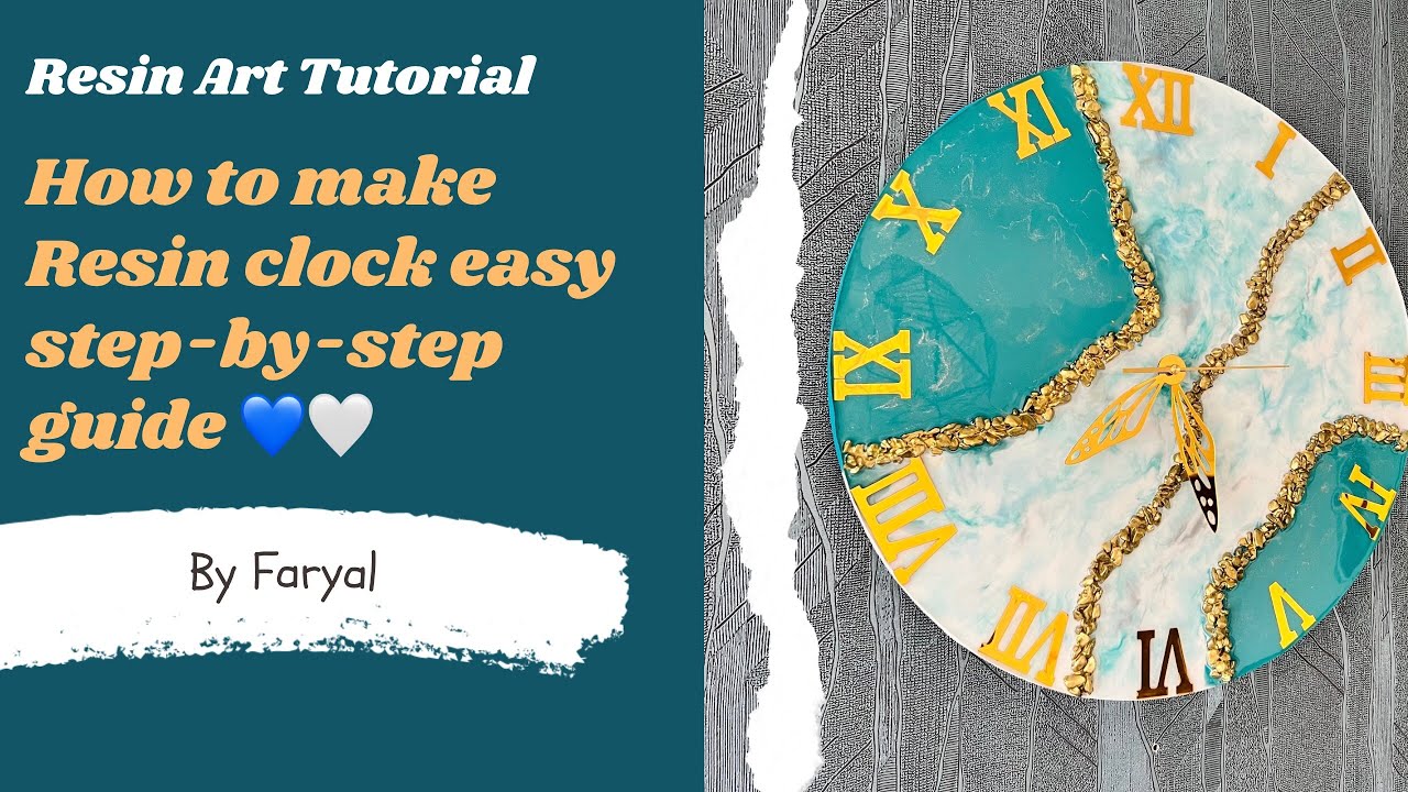 👩‍🎨DIY Epoxy Resin Clock Tutorial for Beginners Step By step Guide to ...