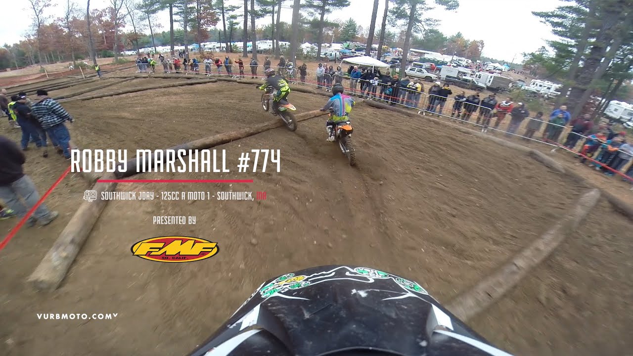 Robby Marshall Rips 125cc at Southwick Jday - vurbmoto - YouTube