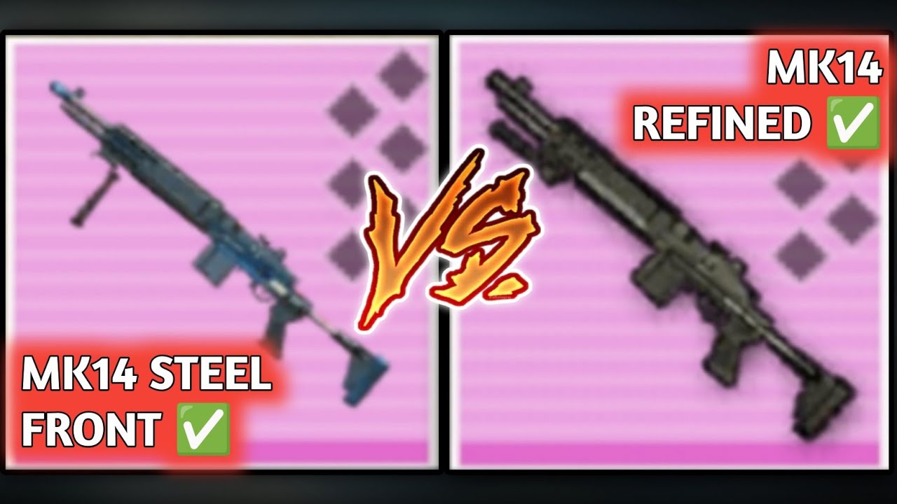 MK14 STEEL FRONT VS MK14 REFINED 🤯 PUBG METRO ROYALE - YouTube