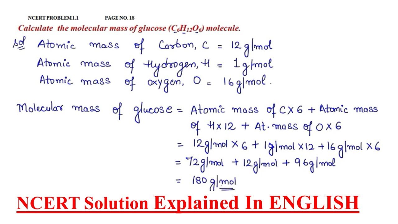 English What Is The Molecular Mass Of Glucose C6H12O6 Molecule english-what-is-the-molecular-mass-of-glucose-c6h12o6-molecule