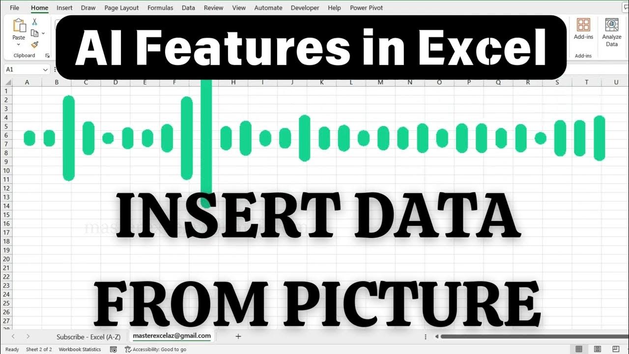 INSERT DATA FROM PICTURE | AI features in excel | Artificial ...