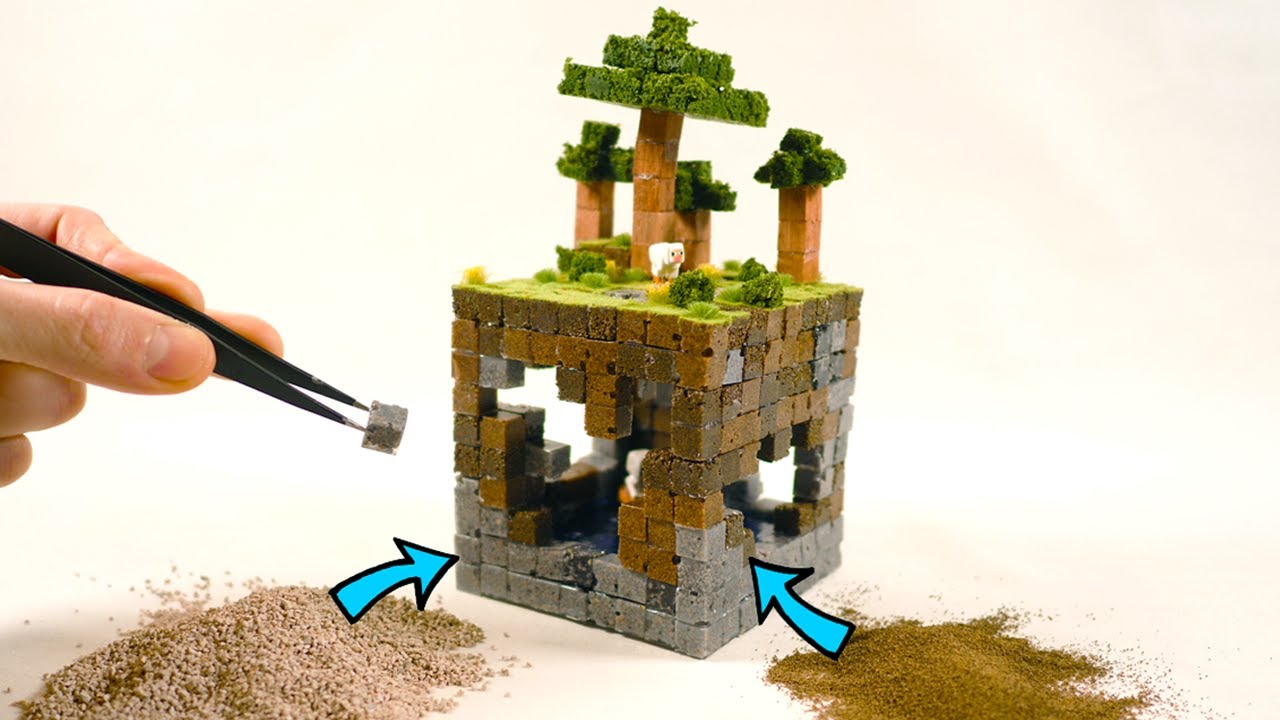 I made a MINECRAFT Biome out of REAL DIRT and ROCKS - YouTube