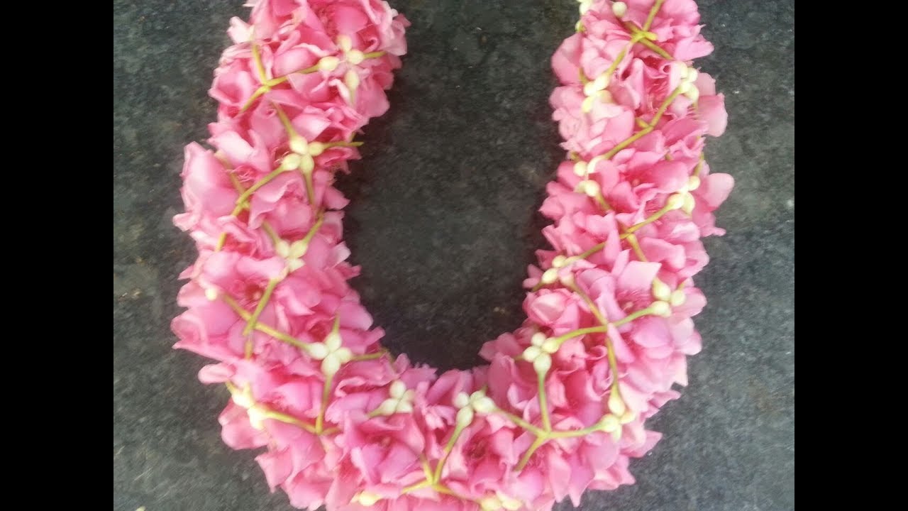 இறைவனுக்கு நந்தியாவட்டம் செவ்வரளி வலை மாலை | Pinwheel Red Oleander ...