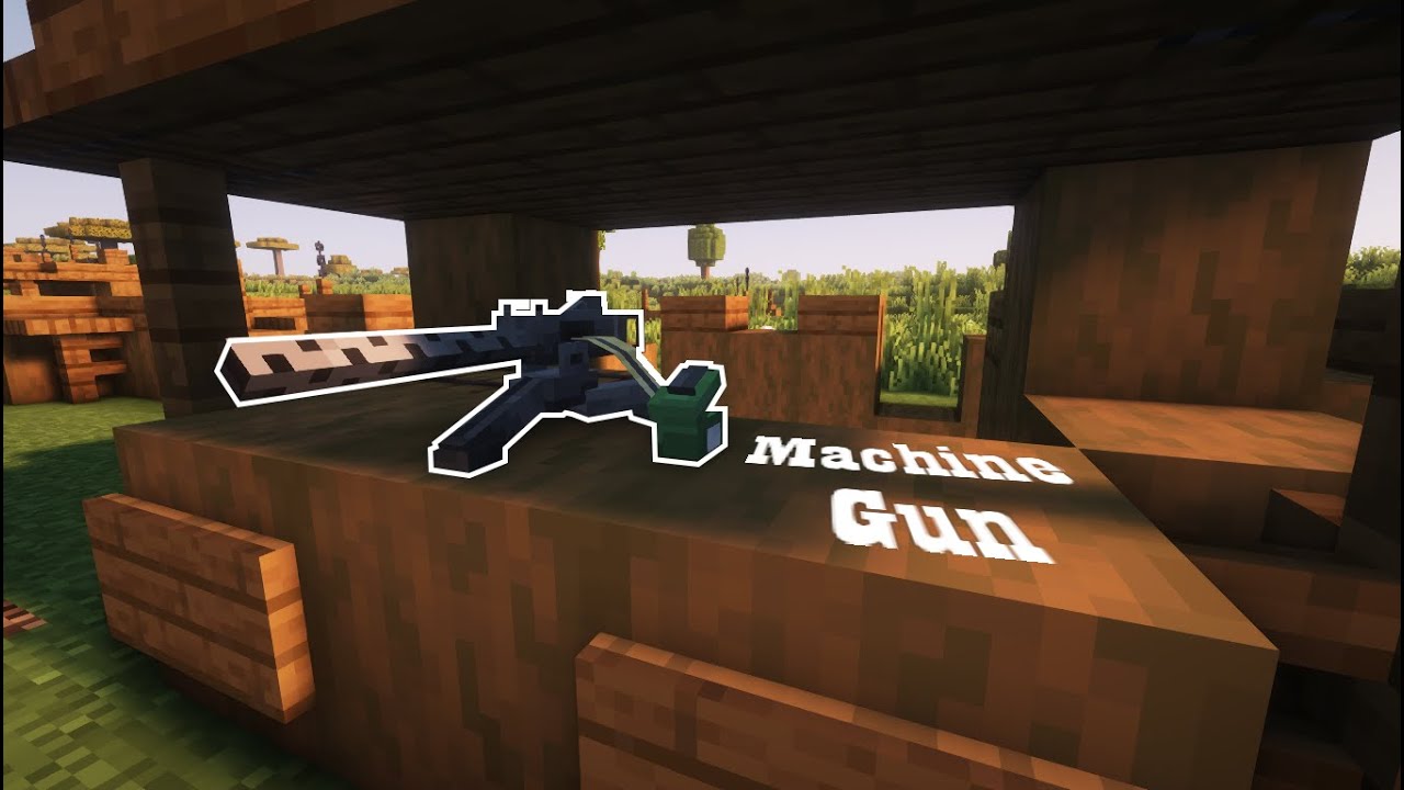 Механика настоящего пулемета в Minecraft! Mechanics of a real machine ...