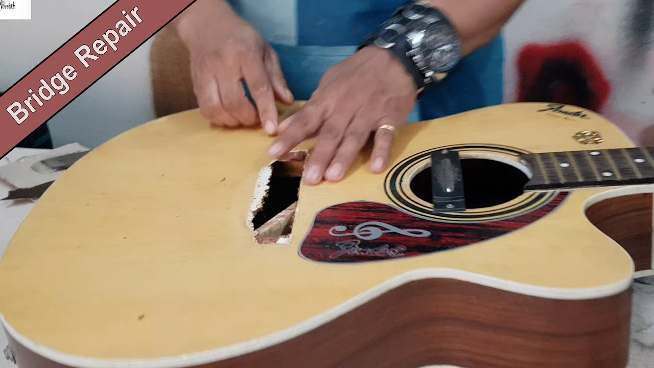 How to Guitar Bridge Repair || Step by Step Easy Way || Samikshya Muic ...