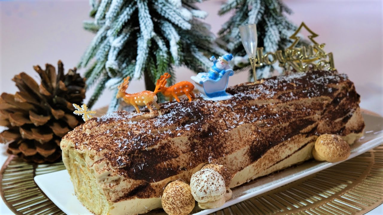 Buche de Noël facile au Café / Genoise BÛCHE DE NOËL 🎅 🎄 Տոնական Կոճղ ...