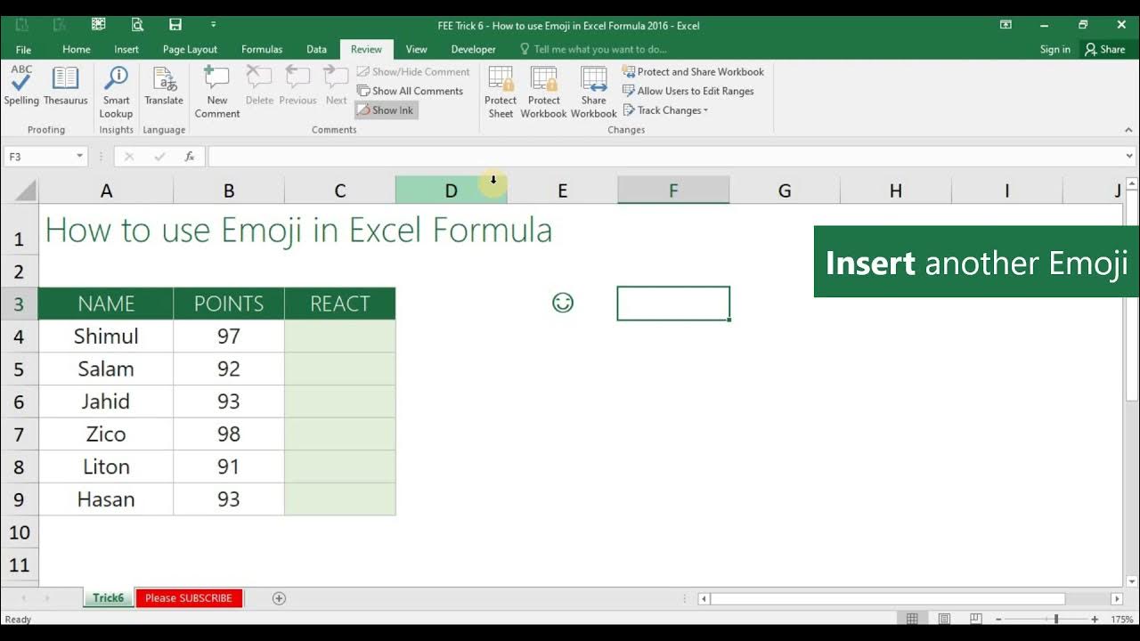 How to insert Emojis in Excel formula with Shortcut Key - YouTube