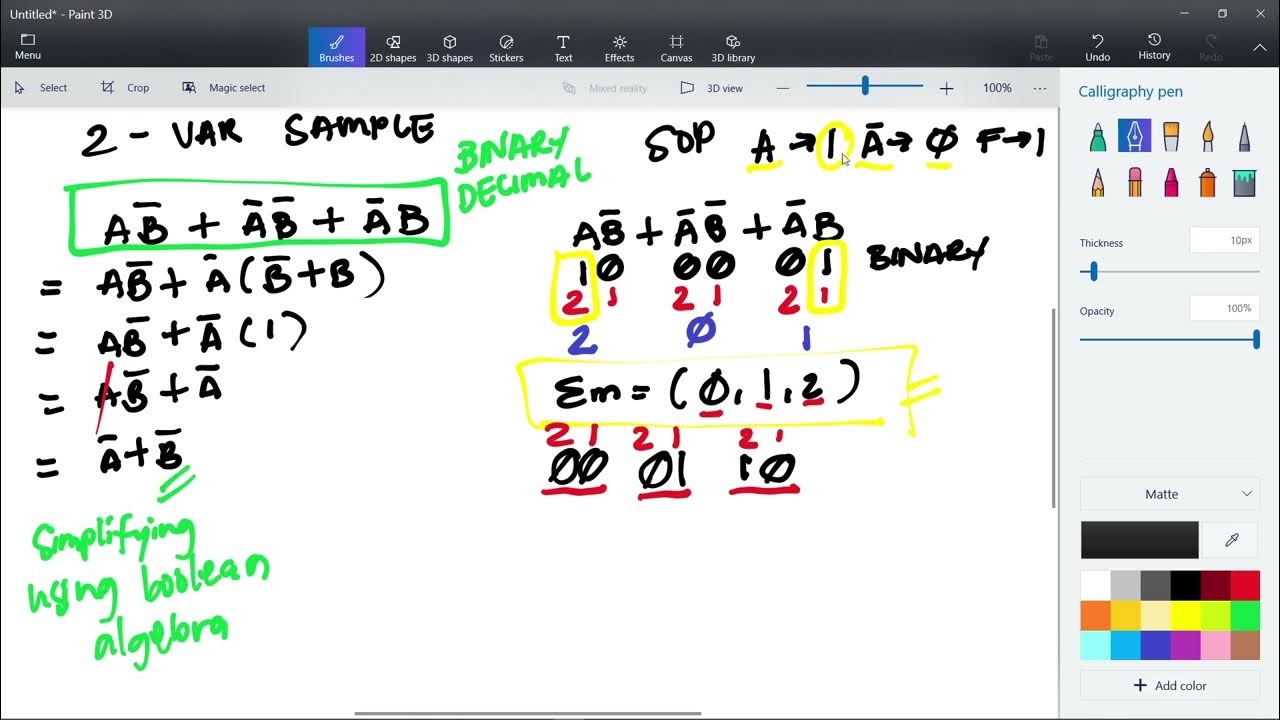 Simplifying Boolean Equation Part 3 Using Kmap Youtube