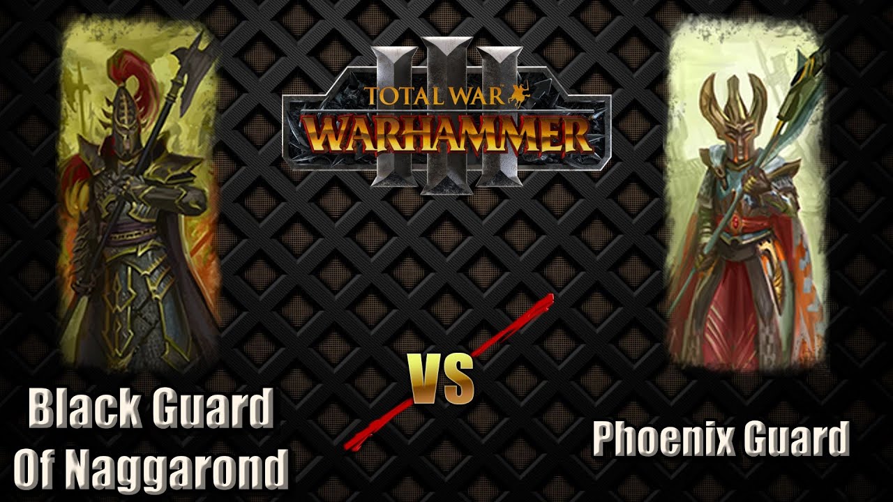 Phoenix Guard Vs Black Guard of Naggarond - Total War Warhammer 3 - YouTube