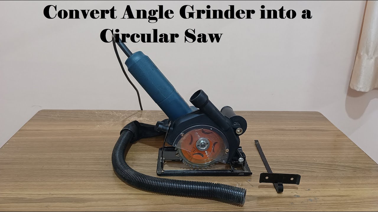 Convert Angle Grinder into Circular Saw - YouTube