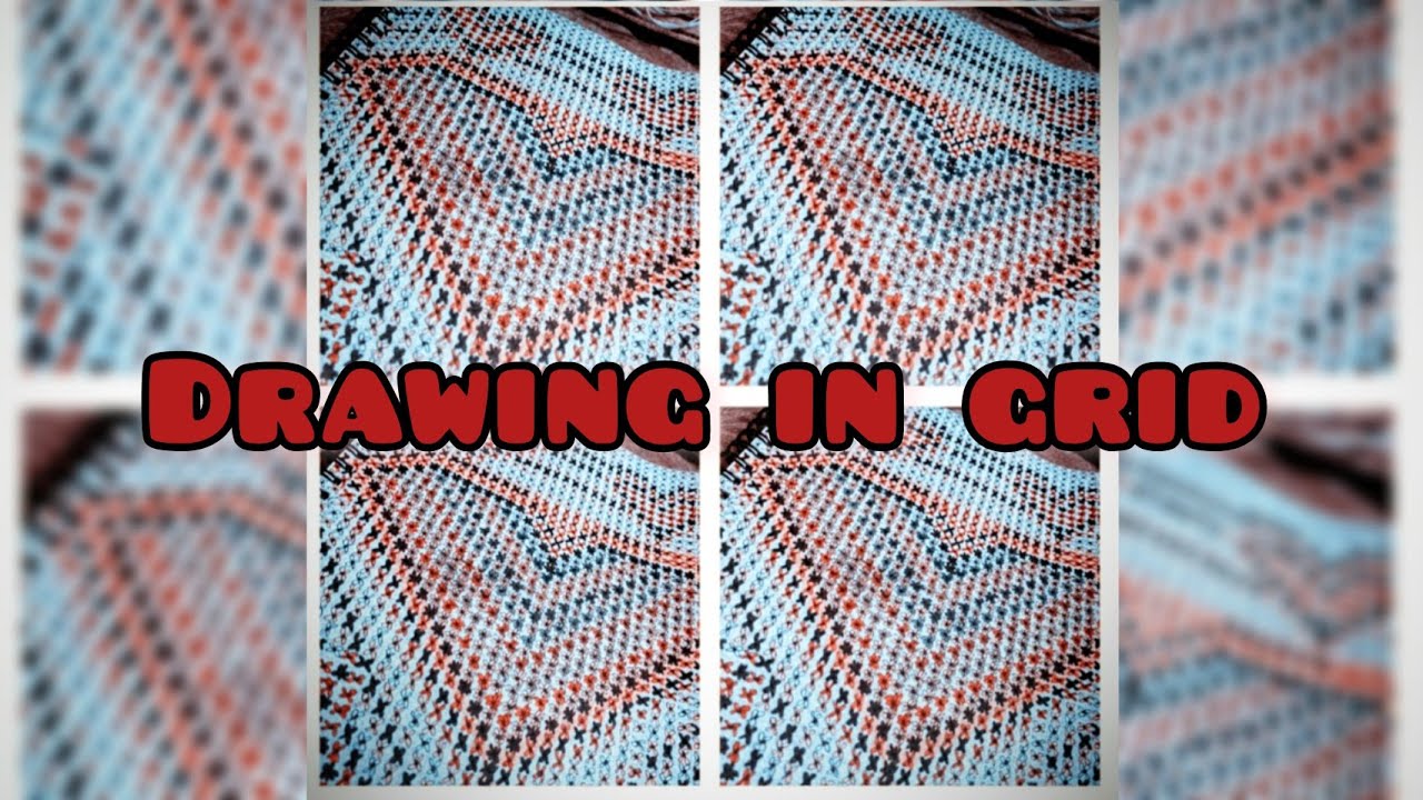Drawing in grid || heart drawing || pattern drawing - YouTube