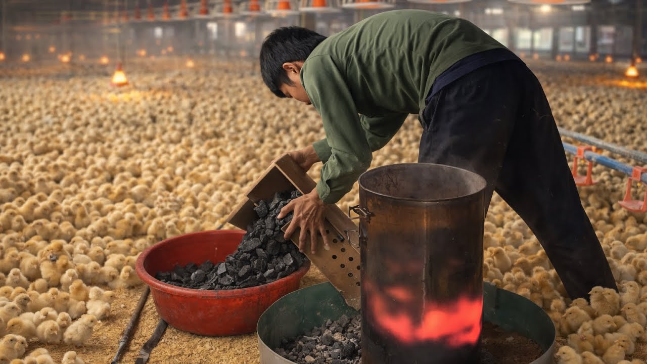Inside A Mega Chicken Farm: A Heating System For 15,000 Chicks During ...