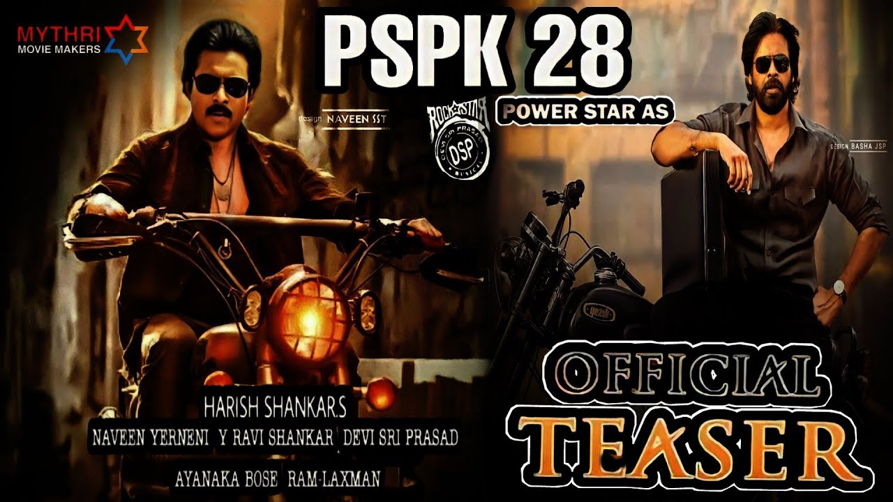 POWER STAR Pawan kalyan PSPK 28 Official Teaser Harish Shankar Pooja ...