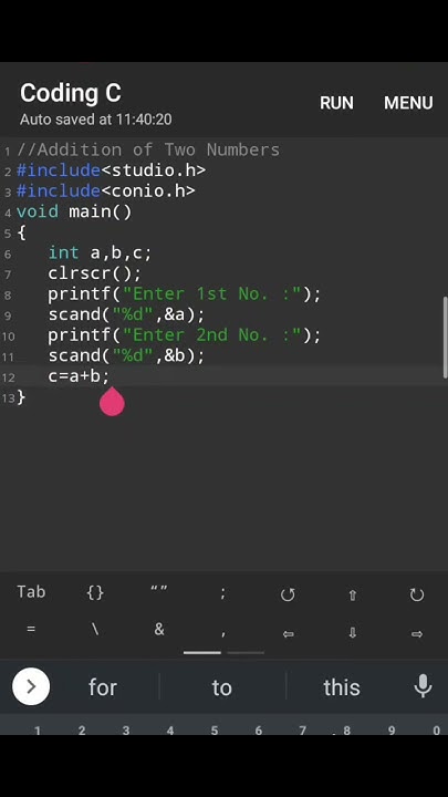 4 C Programming Shorts Coding C Addition Of Two Number C Programming Examples Teach
