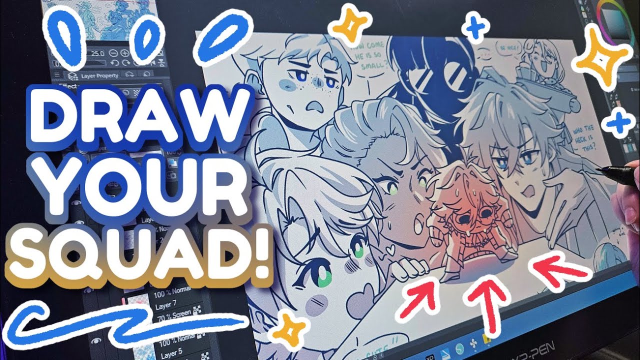 DRAW YOUR SQUAD! Silly OC Drawings~ - YouTube