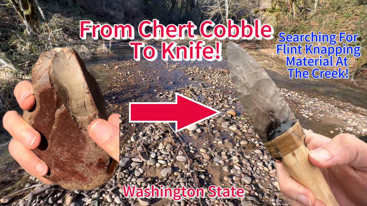 Finding Flint Knapping Material In The Creeks For Making Stone Tools ...