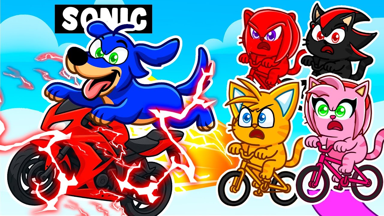 Dog Speed Runner Vs Cat Hunters In Bike Obby With MY FRIENDS... - YouTube