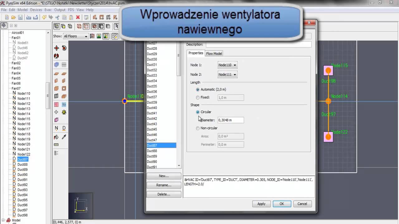 Modelowanie instalacji HVAC w PyroSim 2013 - YouTube