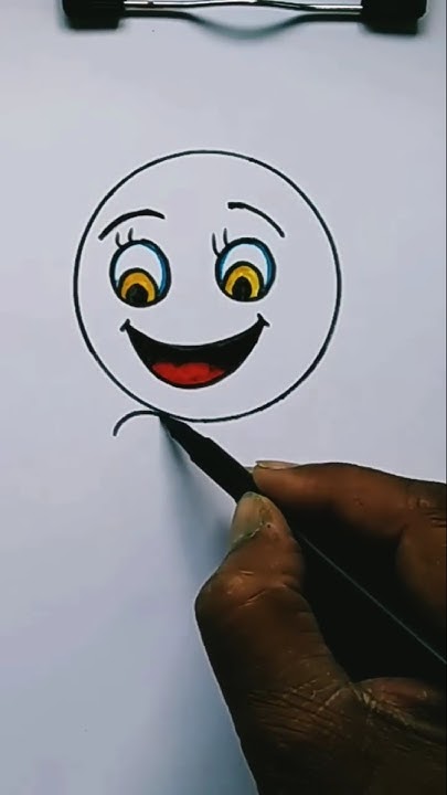 smiley emoji face drawing / how to draw smiley emoji#shorts #art #sketch #artdrawing - YouTube