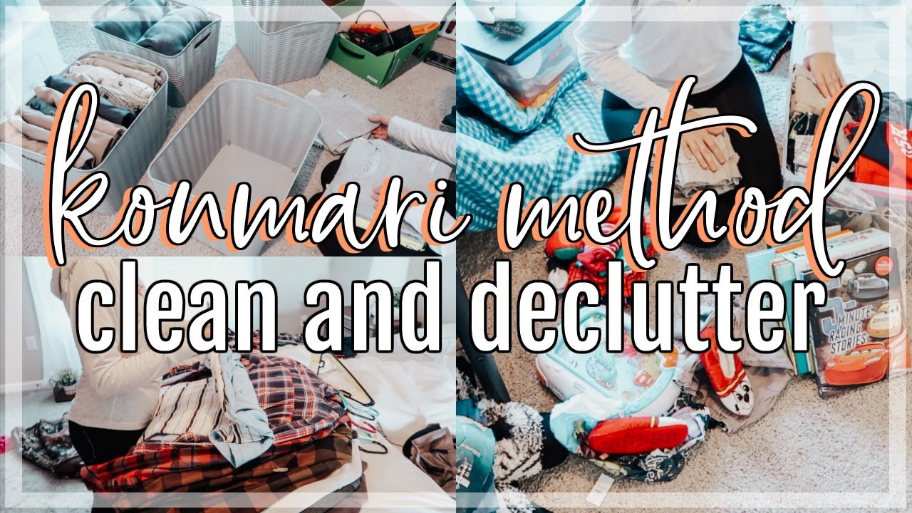 KONMARI METHOD CLEAN AND DECLUTTER WITH ME | Konmari Declutter ...