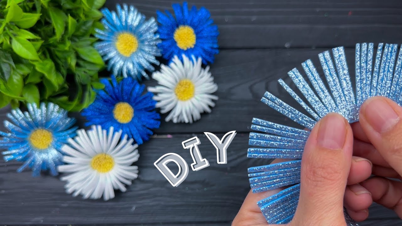 Amazing Flowers from EVA Foam Easy Flowers DIY Tutorial Crafts - YouTube