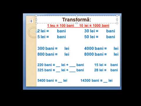 Unități monetare Clasa a IV a - YouTube