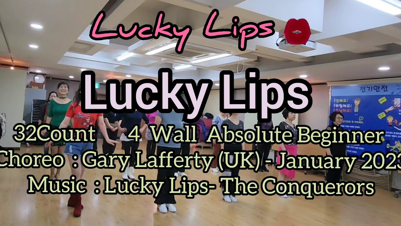 Lucky Lips 럭키 립스 Linedance (Absolute Beginner) - YouTube