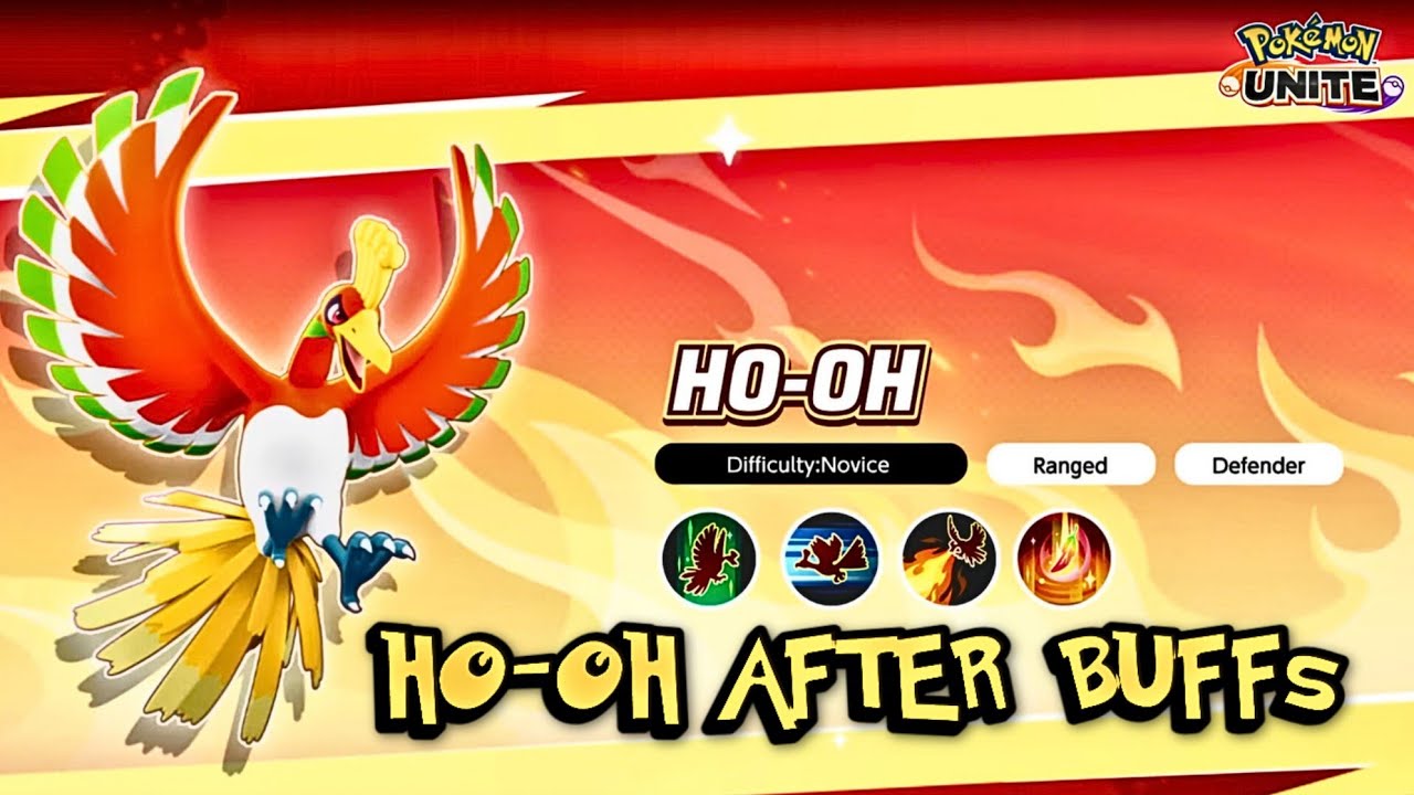 Ho-oh Is Become Op Defender After Buff || Pokemon Unite Gameplay In ...