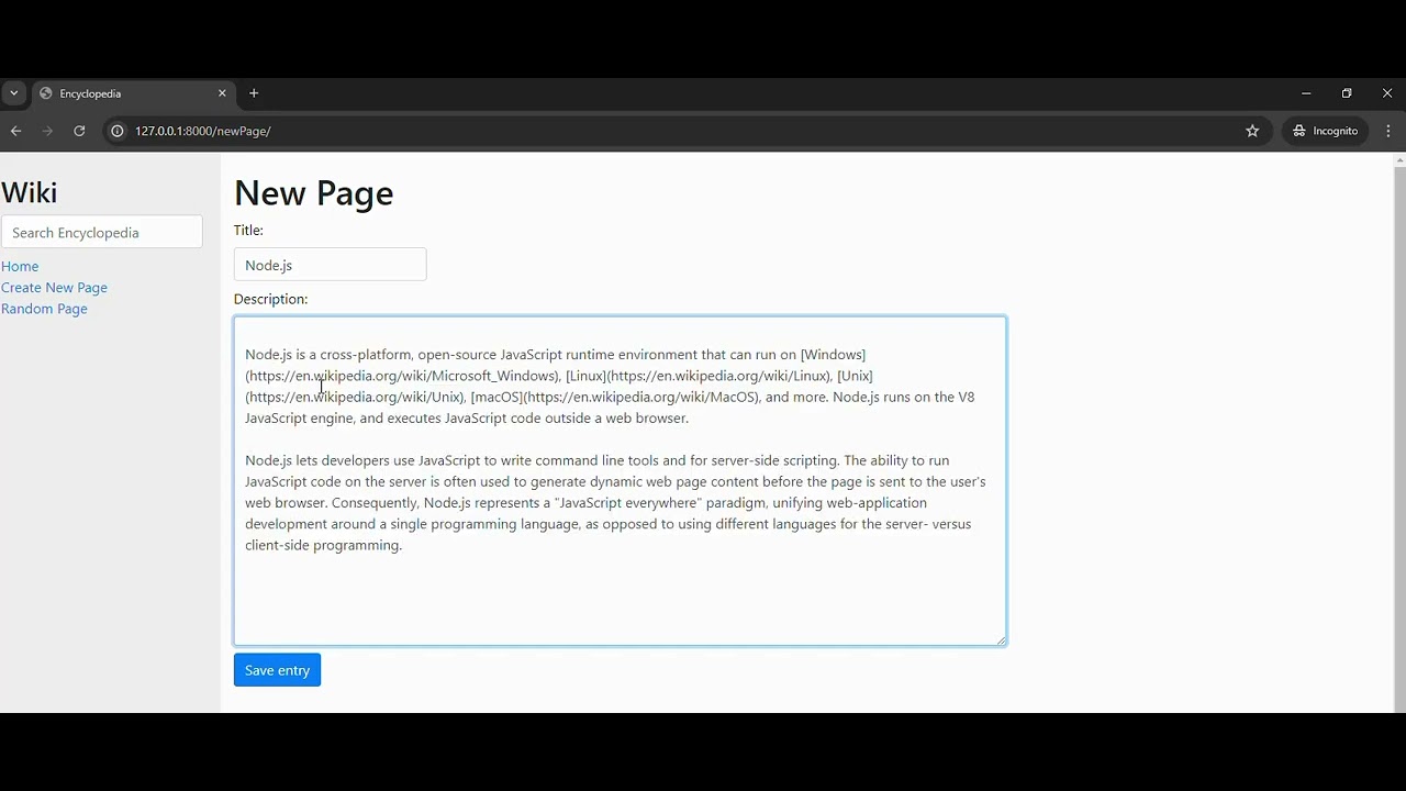 CS50w Project 1: Wiki - YouTube