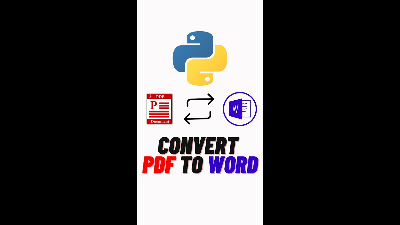 Convert PDF To Word Python shorts YouTube Convert PDF To Word Python shorts YouTube