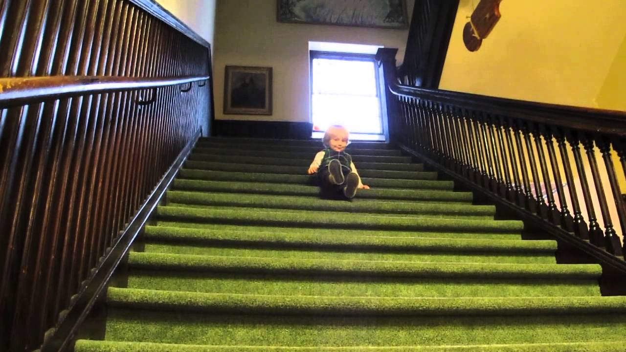 Toddlers Bumping Down Stairs - YouTube