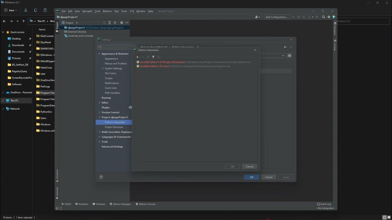 Pycharm setup for Python Windows 11 | When Python Install from Windows ...