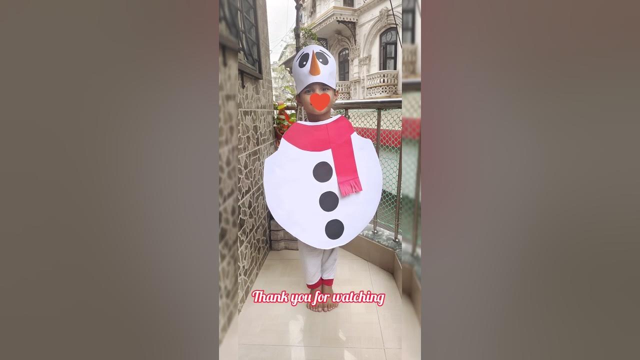 Snowman costume diy/snowman costume making/Christmas costume ideas ...