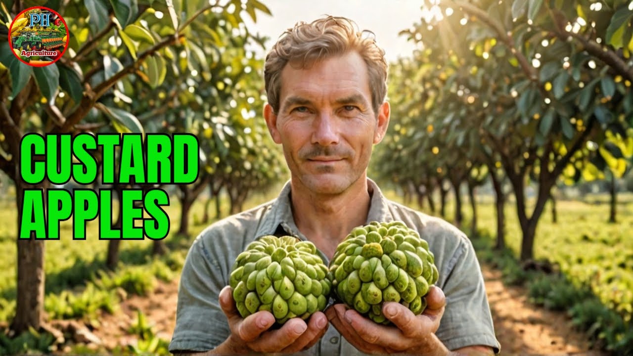 🍏 Custard Apple Harvesting Time | Sweet & Creamy Fruits Fresh from the ...