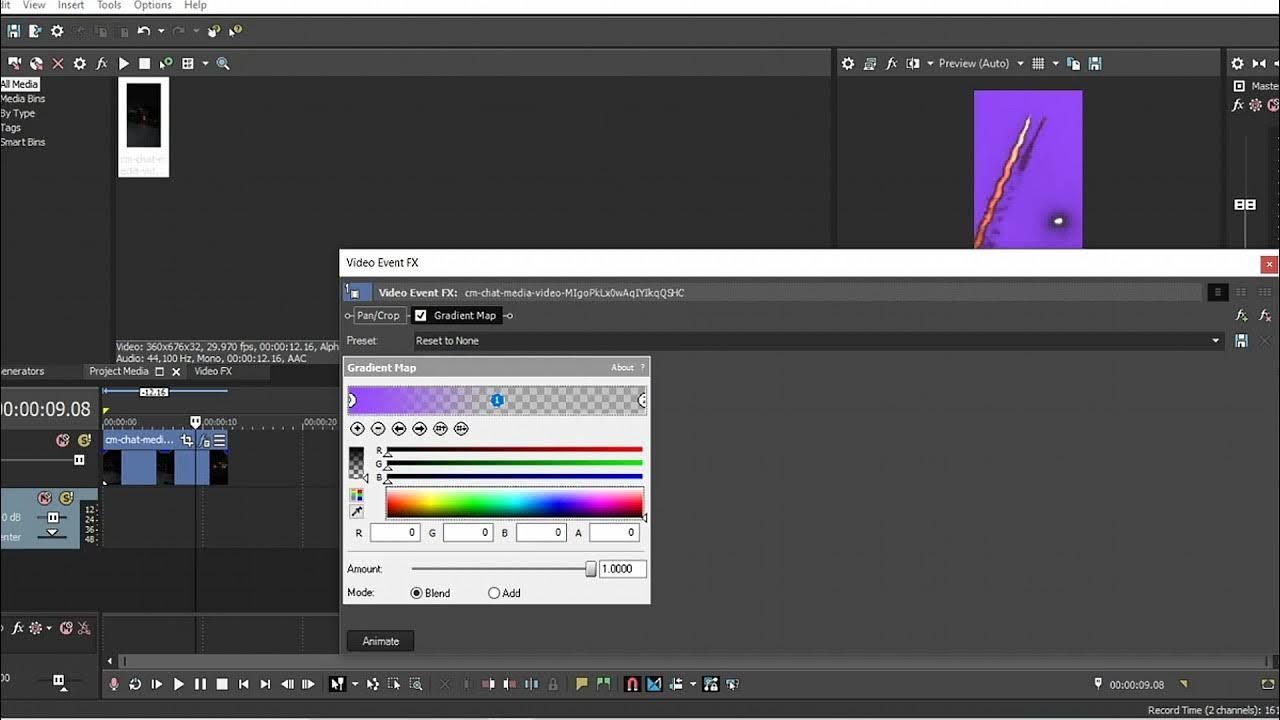 How to add gradient map effect on Vegas Pro - YouTube