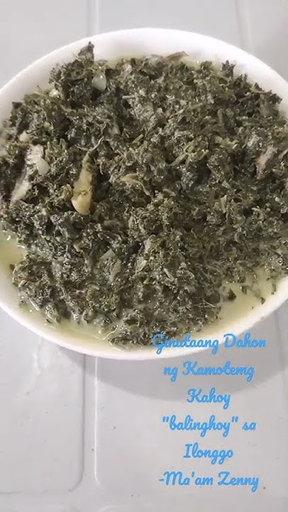 Ginataang Dahon ng Kamoteng Kahoy "balinghoy" sa Ilonggo - YouTube