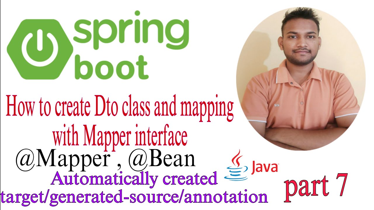 Spring Boot Framework Tutorial 7 Create Dto Class And Mapping With Mapper Class Springboot 1639